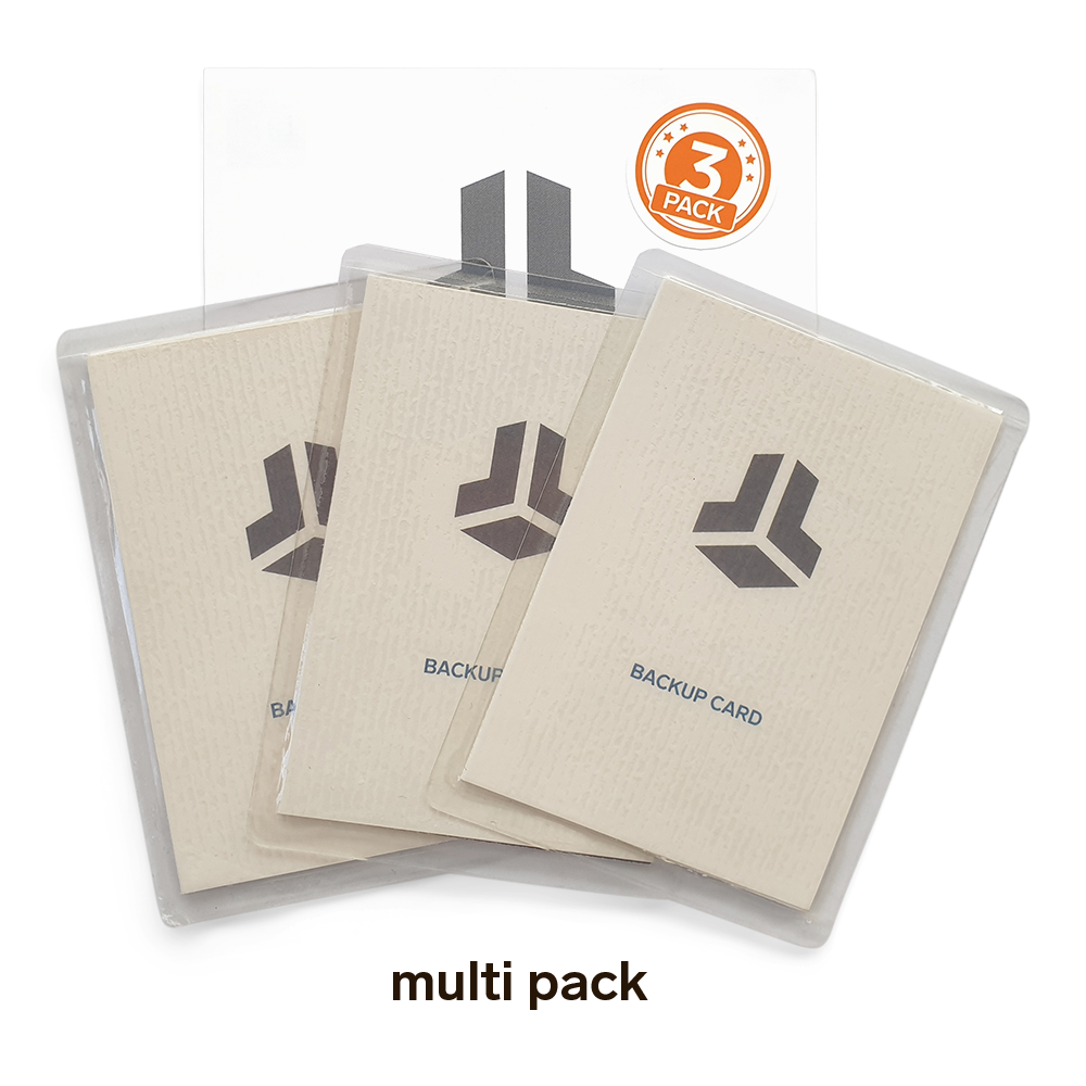 Backup Card | Simple recovery words protection